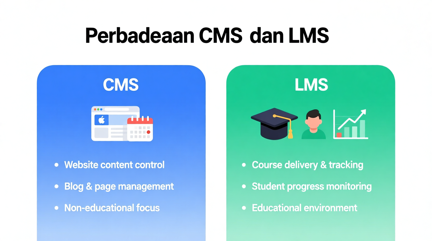 Perbedaan CMS dan LMS: Penjelasan Lengkap, Fungsi, Contoh, dan Cara ...